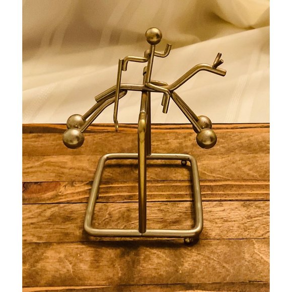 Art | Vintage Kinetic Rocking Sculpture Desk Toy Man On Horse | Poshmark